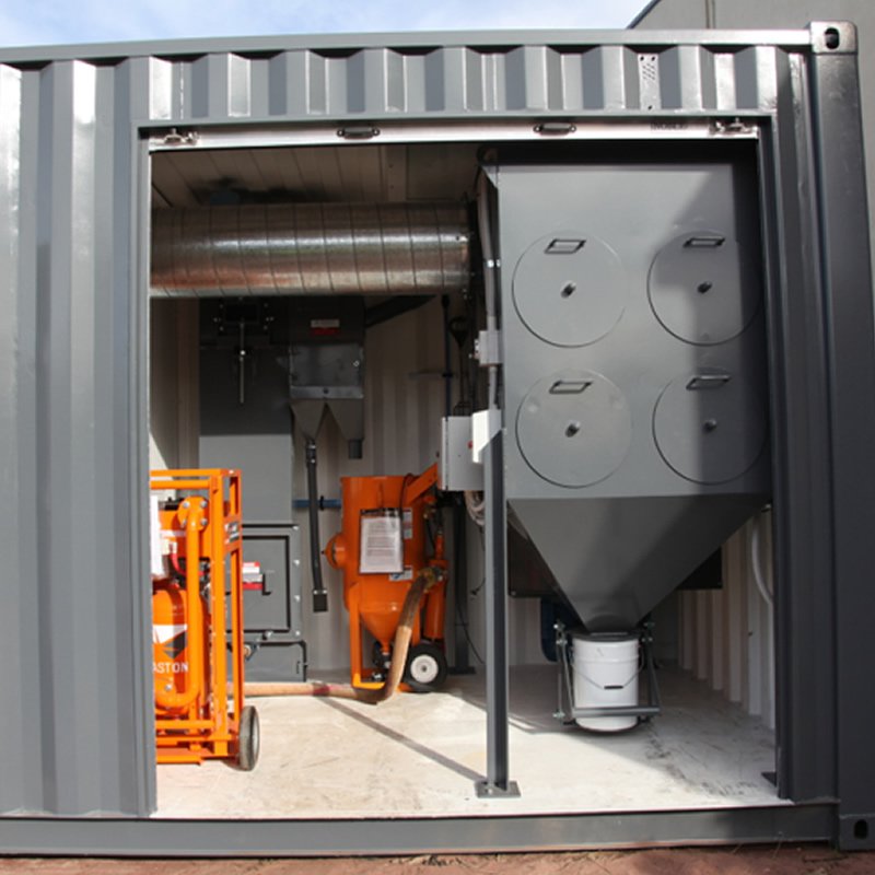 Portable Shipping Container Blast Room » Abrasive Sand Blasting Spray ...