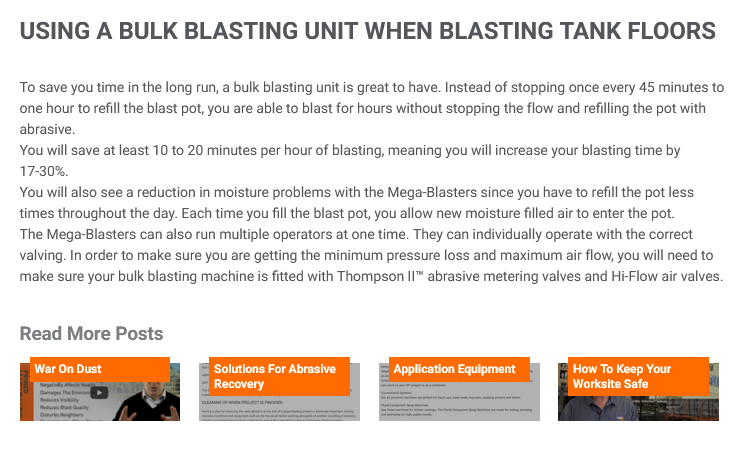 Using a Bulk Blasting Unit When Blasting Tank Floors » Blast Booths ...