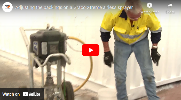 Adjusting the packings on a Graco Xtreme airless sprayer » Blast Booths Spray Paint Booths ...