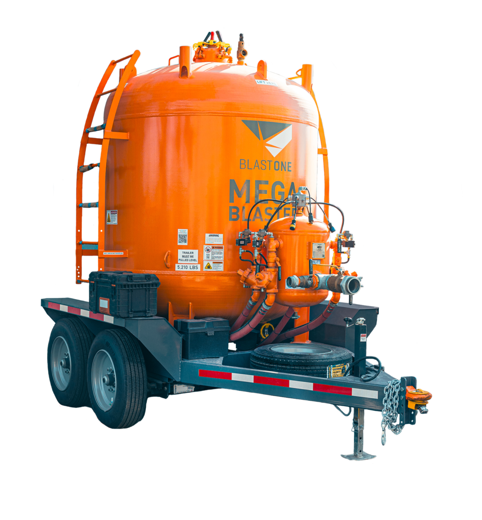 160 cuft Megablaster Trailer Mounted Bulk Blast Machine