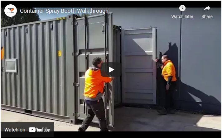 Container Spray Booth Walkthrough » Blast Booths Spray Paint Booths ...