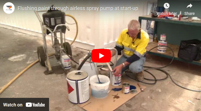 Flushing paint through airless spray pump at start-up » Blast Booths ...