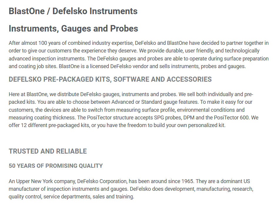 DeFelsko Gages Probes & Inspection Kits | Shop Online