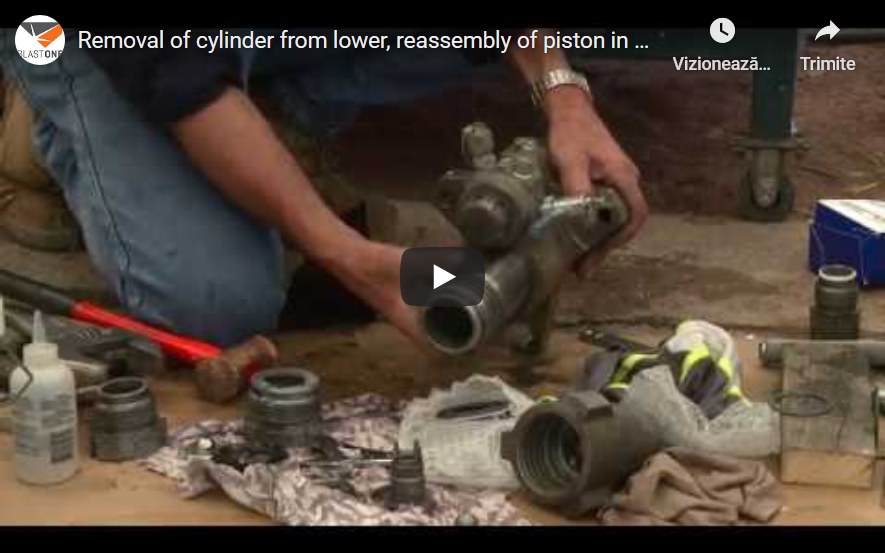 Removal of cylinder from lower, reassembly of piston in a Graco Xtreme ...