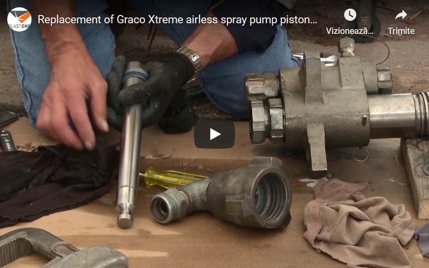 Replacement of Graco Xtreme airless spray pump piston lower packings ...